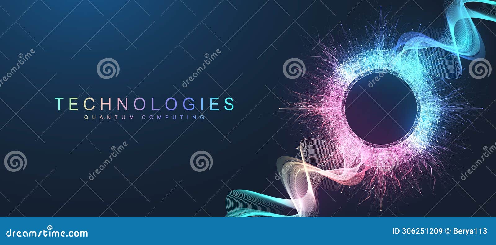 Quantum Computing Idea Design Element Concept. Deep Learning Artificial ...