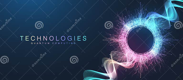 Quantum Computing Idea Design Element Concept. Deep Learning Artificial Intelligence. Generative ...