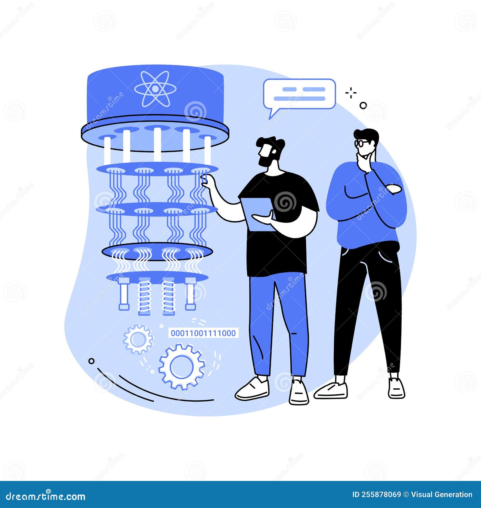 Quantum Computing Isolated Cartoon Vector Illustrations ... Quantum Computing Isolated Cartoon Vector Illustrations ...