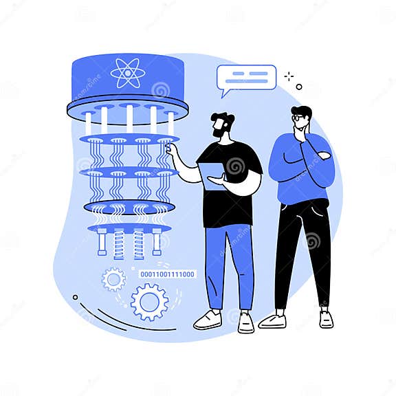 Quantum Computing Isolated Cartoon Vector Illustrations. Stock Vector ...