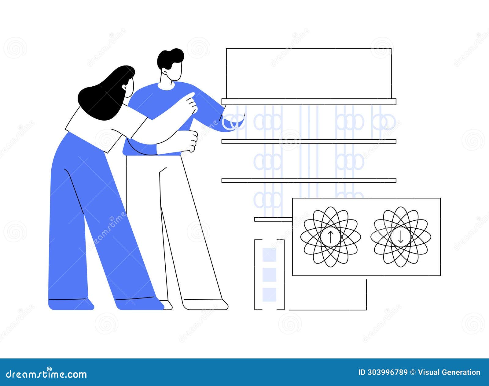 Quantum Computing Isolated Cartoon Vector Illustrations. Stock Vector ...