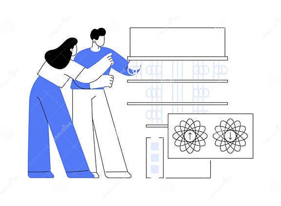 Quantum Computing Isolated Cartoon Vector Illustrations. Stock Vector ...