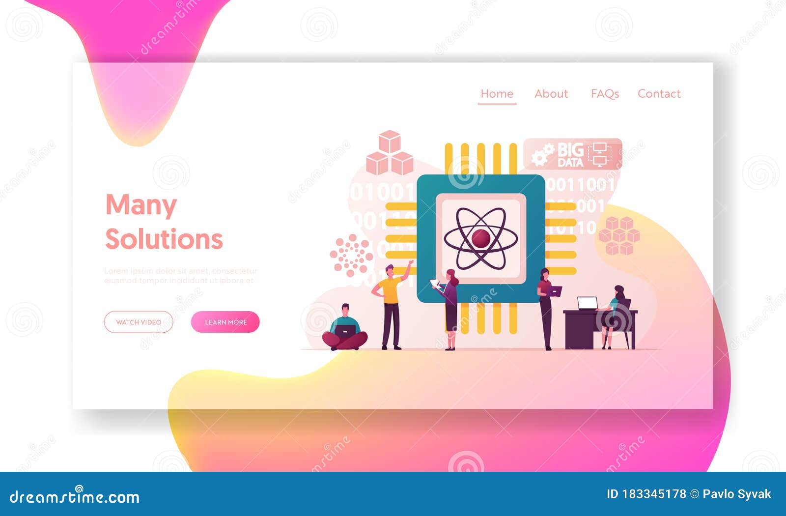 Quantum Computing Landing Page Template. Optical Technology, Photonics ...