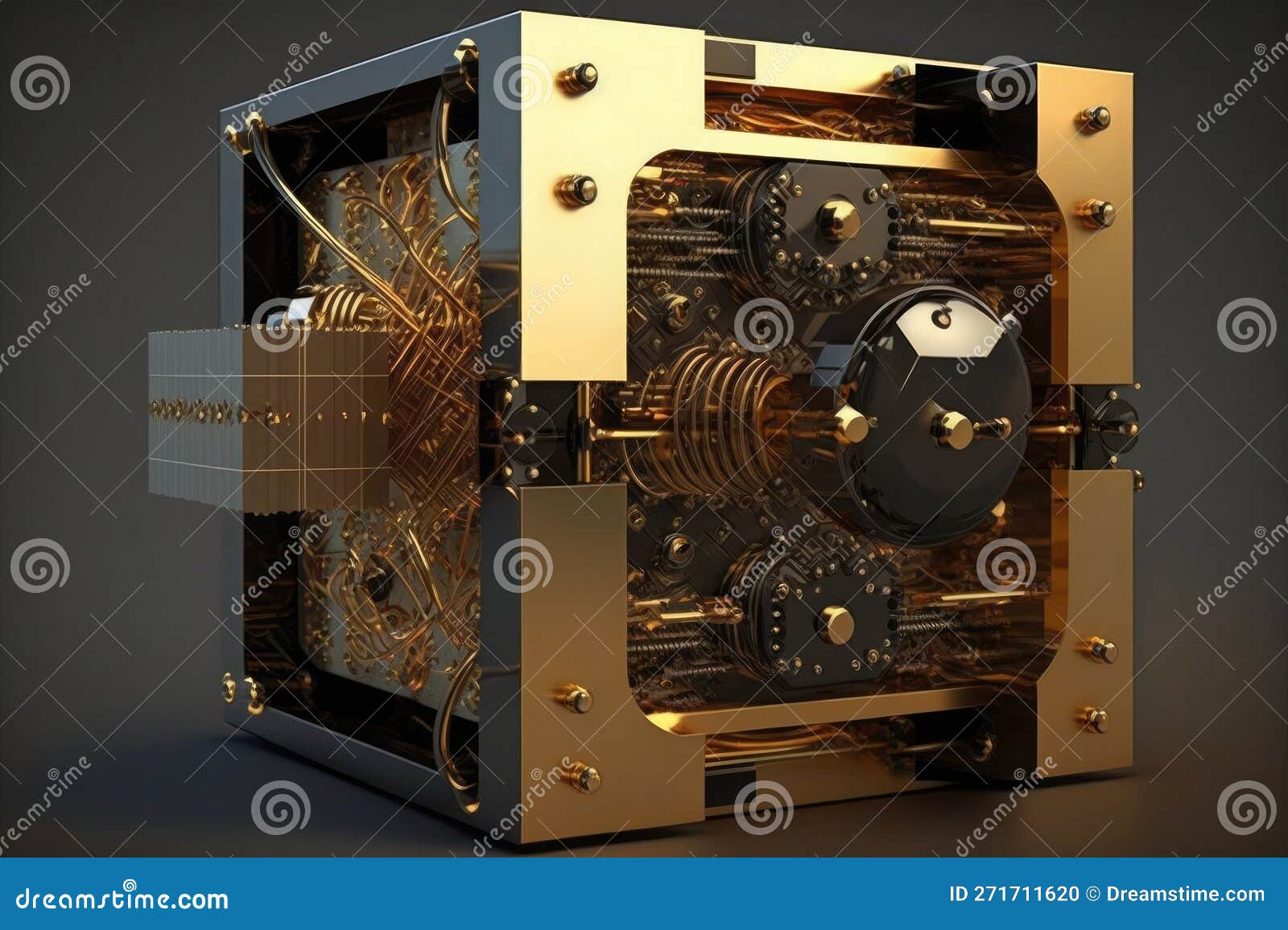 Quantum Computing Microchip 5g Cpu Stock Illustration - Illustration of ...