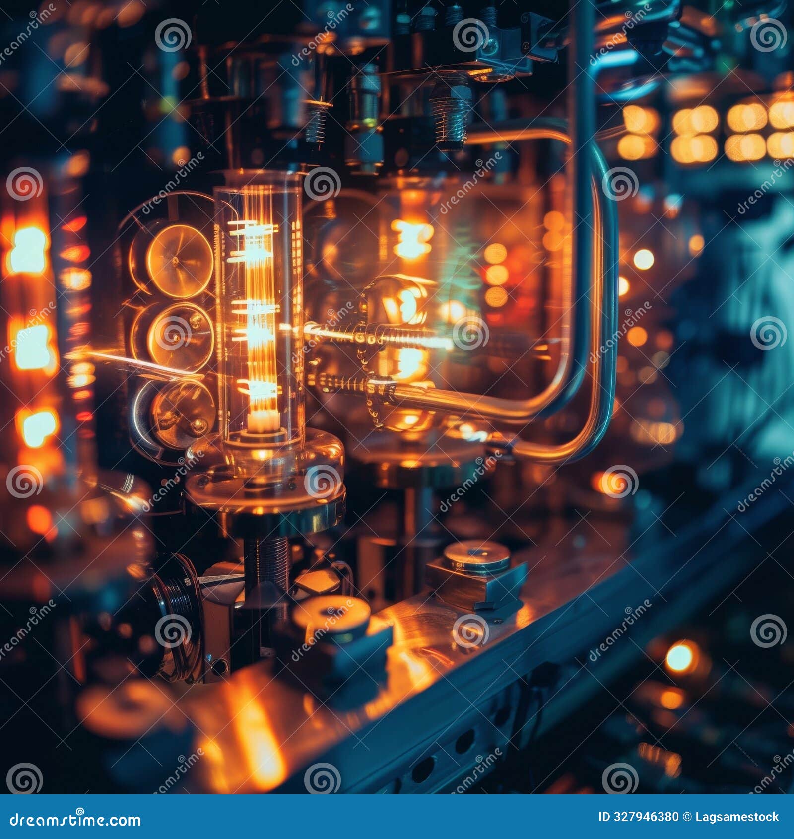 Quantum Computing Mixed with Retro Technology Aesthetics Stock ...