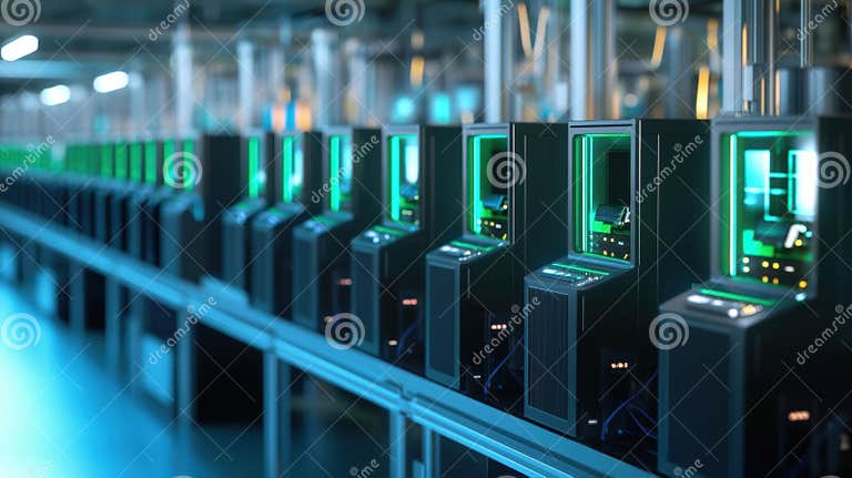 Quantum Computing Processing Units Working in a Server Room Stock Photo ...