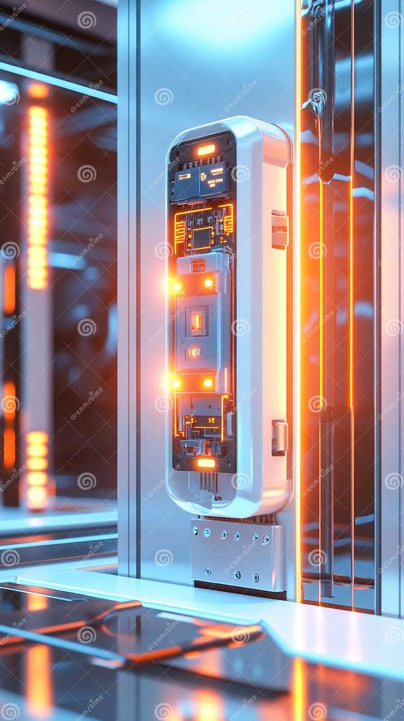 Quantum Computing Processor Performing Complex Calculations in Futuristic Server Room Stock ...