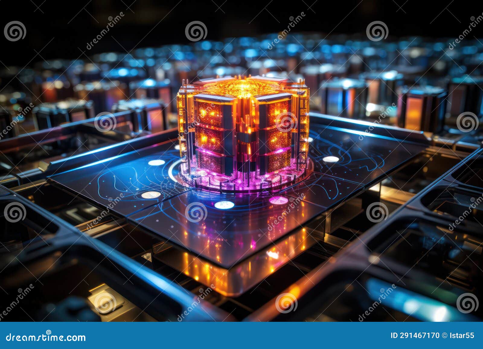 Quantum Computing Concept Image AI Generated Stock Illustration ...