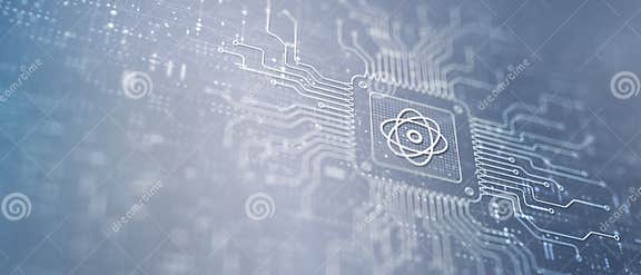 Quantum Computing Revolutionizing Processing Illustrated on a Processor Stock Illustration ...