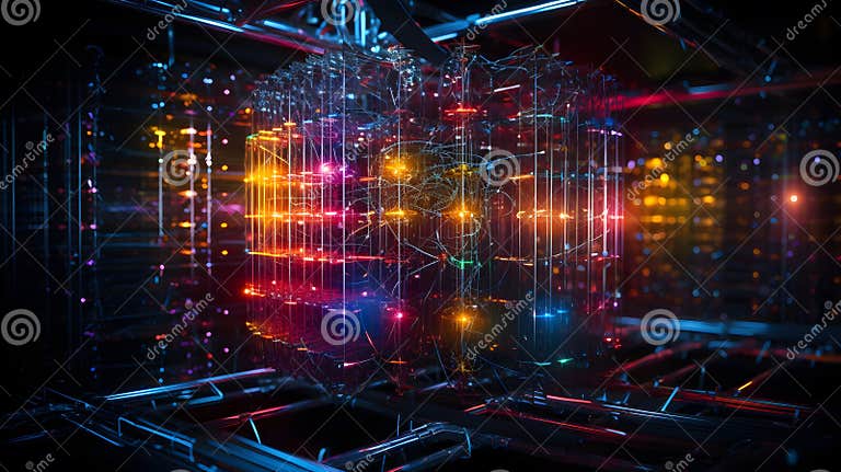 Quantum Computing Superposition Entanglement Qubits Color Generative AI ...