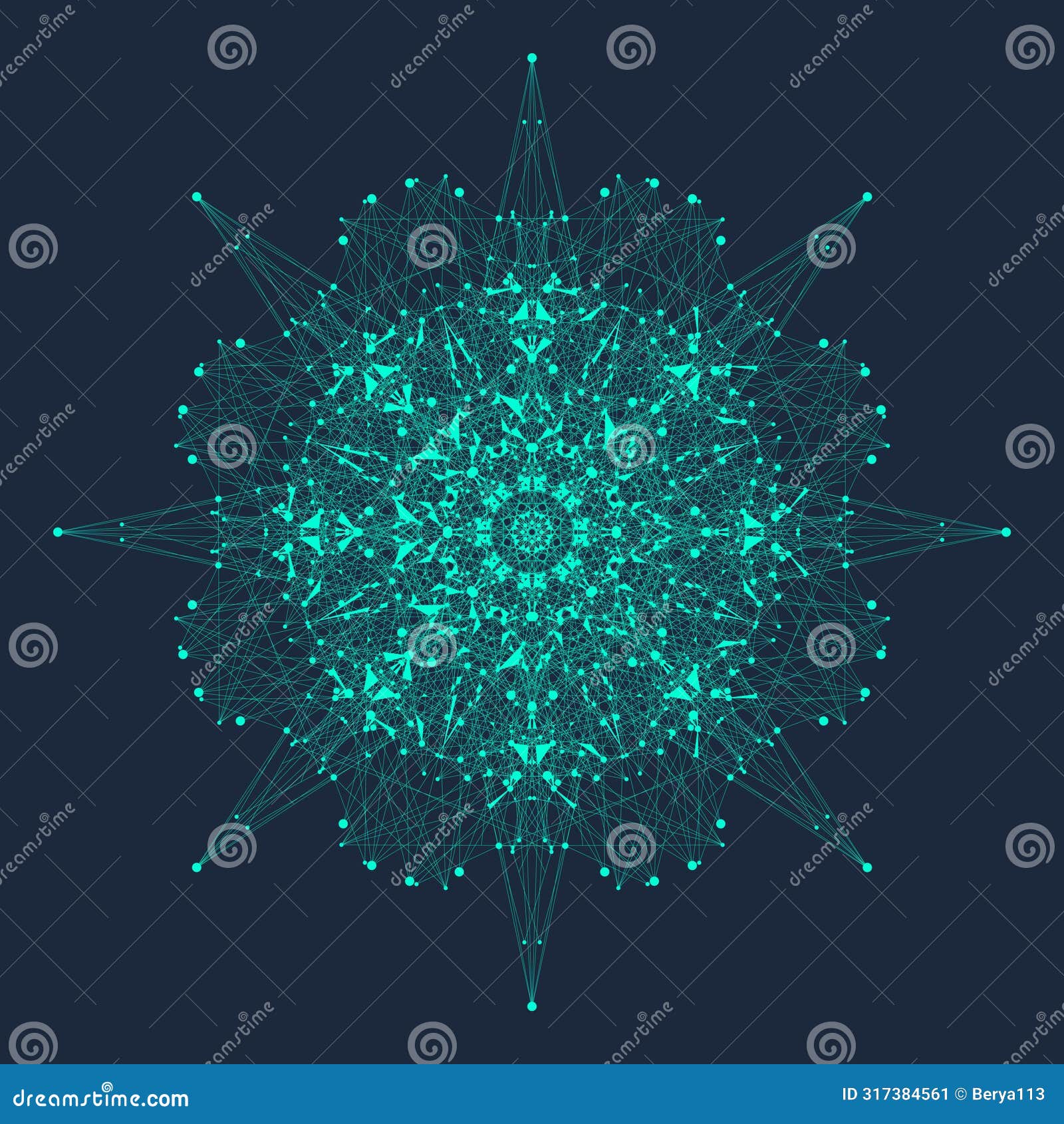 Quantum Computing Technology Concept. Big Data Visualization Stock Illustration - Illustration ...