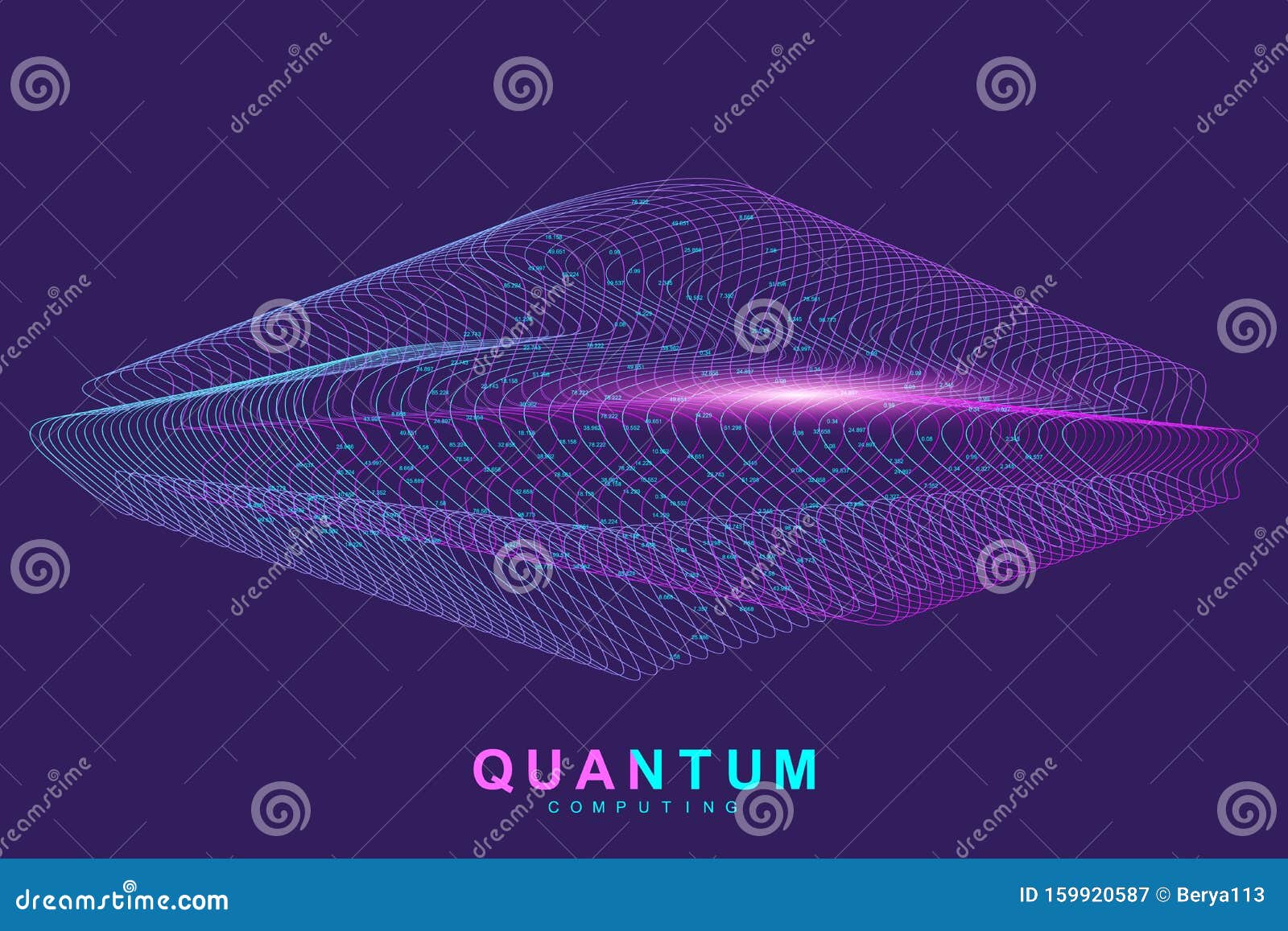Quantum Computing Technology Concept. Deep Learning Artificial ...