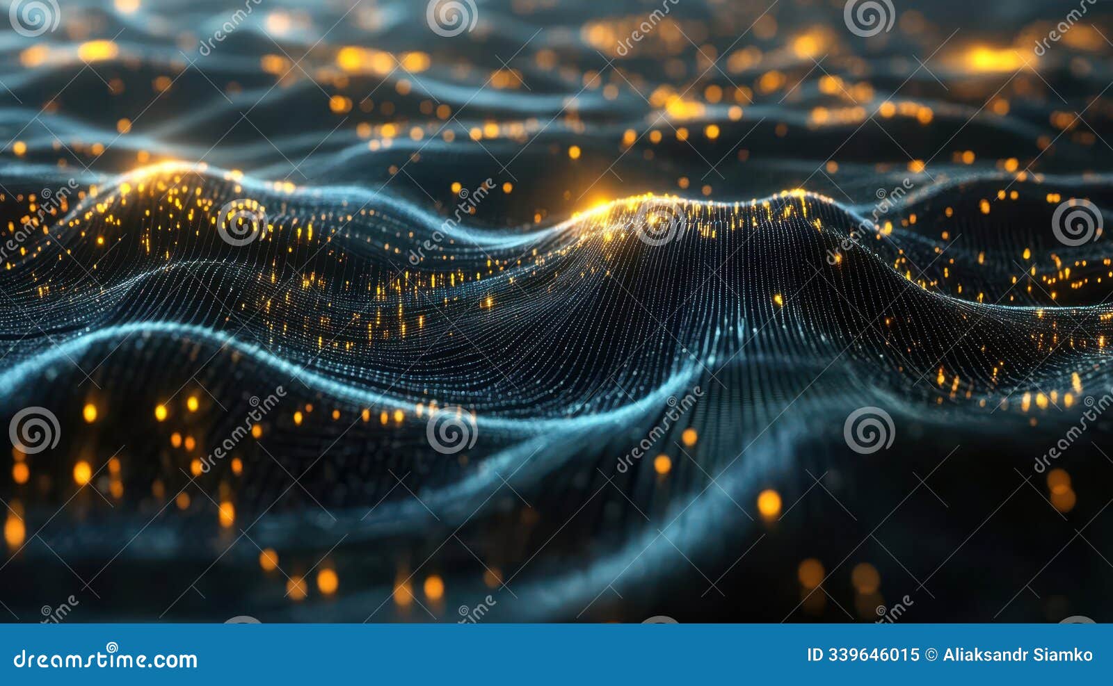 Quantum Computing Technology with Glowing Particles Representing Data ...