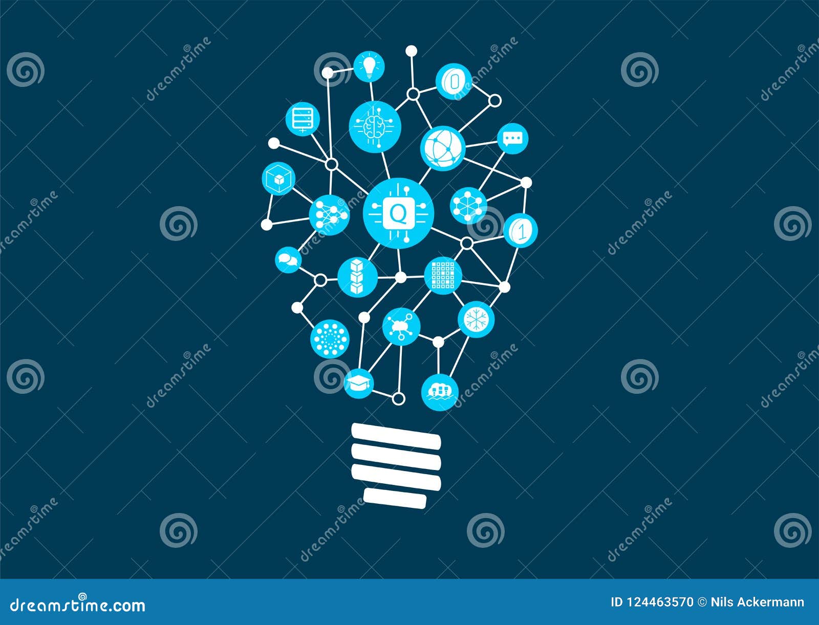 Quantum Computing Vector Illustration As Example for Digital Innovation ... Quantum Computing Vector Illustration As Example for Digital Innovation ...