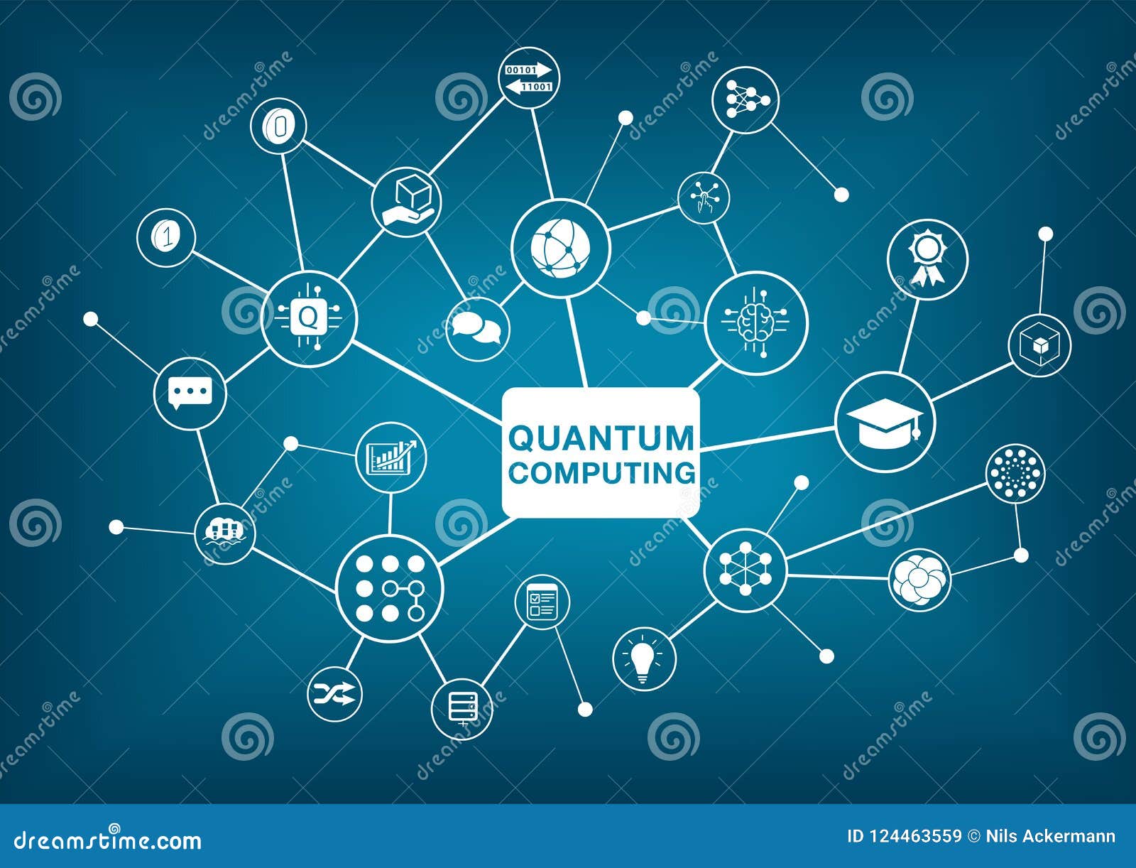 Quantum Computing Vector Illustration on Dark Blue Background Stock ... Quantum Computing Vector Illustration on Dark Blue Background Stock ...