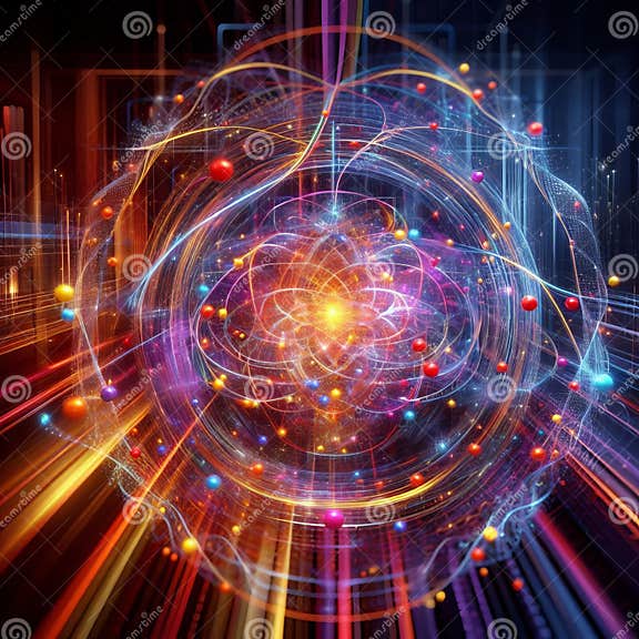 Quantum Computing Visualization an Abstract Representation of Qu Stock Illustration ...