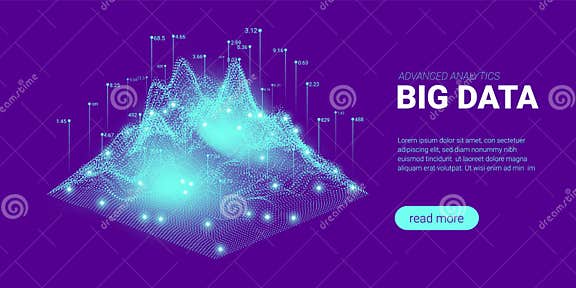 Quantum Computing Visualization, Big Data Sorting. Stock Vector ...