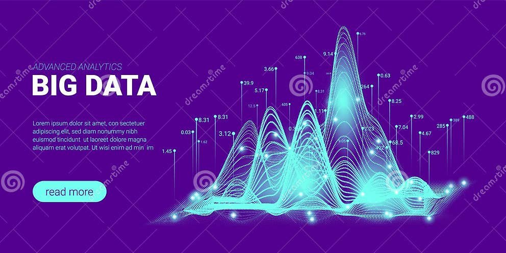 Quantum Computing Visualization, Big Data Sorting. Stock Vector ...