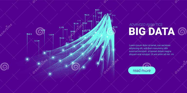 Quantum Computing Visualization, Big Data Sorting. Stock Vector ...