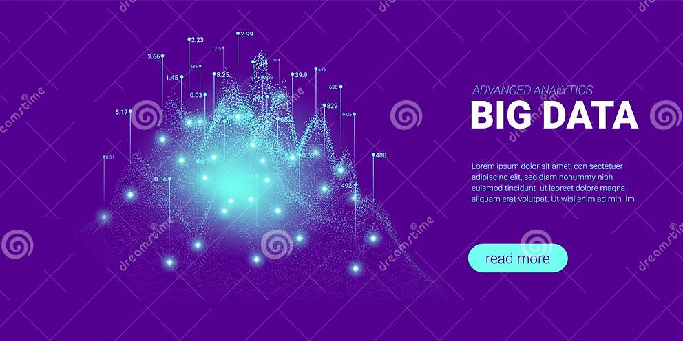 Quantum Computing Visualization, Big Data Sorting. Stock Vector ...