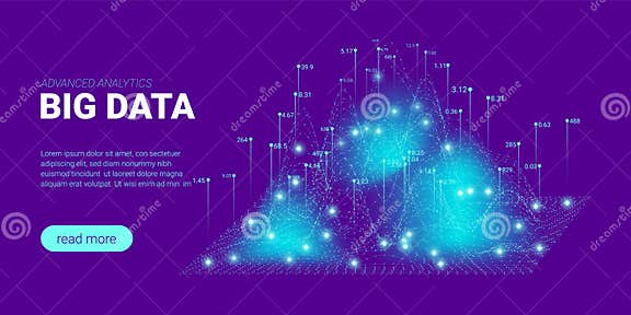 Quantum Computing Visualization, Big Data Sorting. Stock Vector ...