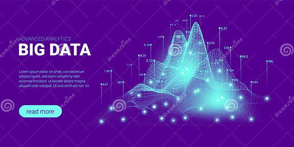 Quantum Computing Visualization, Big Data Sorting. Stock Vector ...