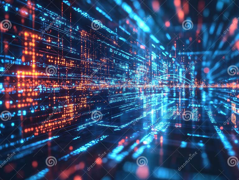 Quantum Computing Will Revolutionize Data Processing. Generative AI Illustration Stock ...