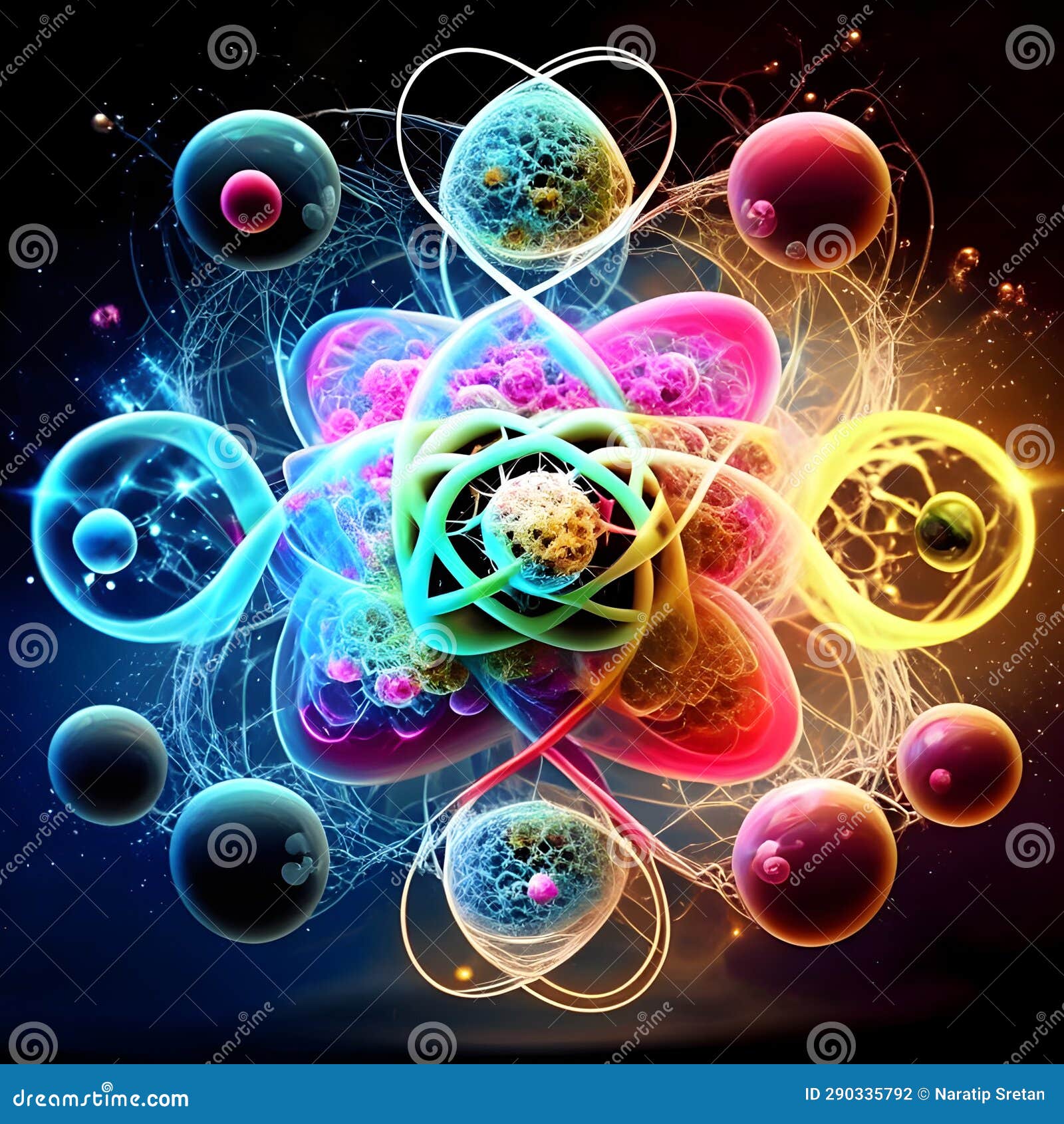 Quantum Concepts Involve Particles Stock Photo - Image of pattern ...