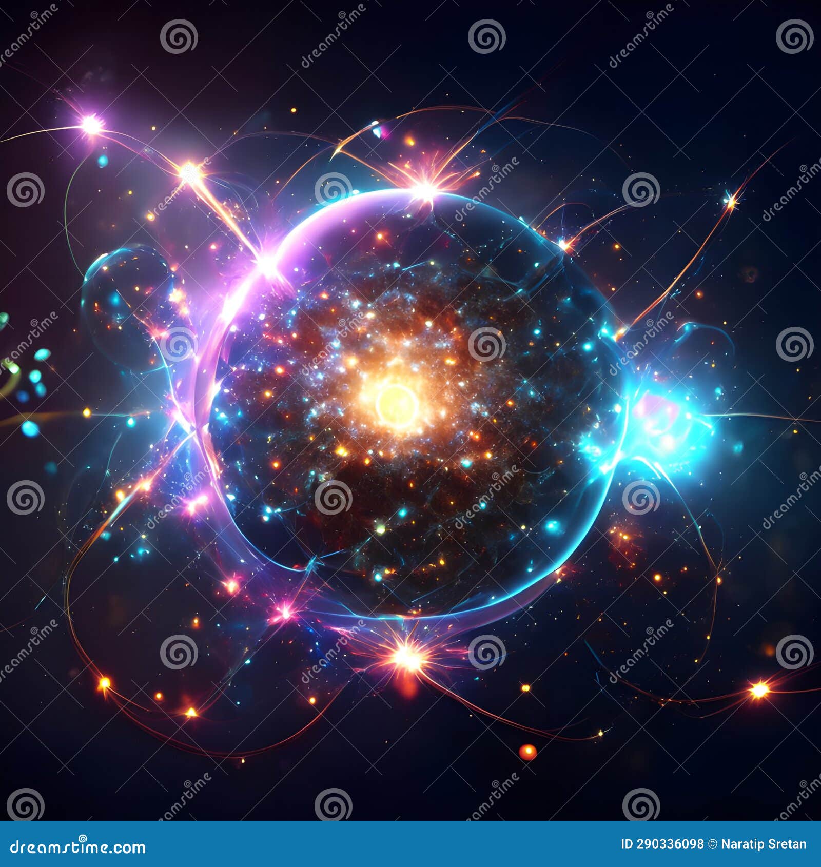 Quantum Concepts Involve Particles Stock Photo - Image of colorful ...