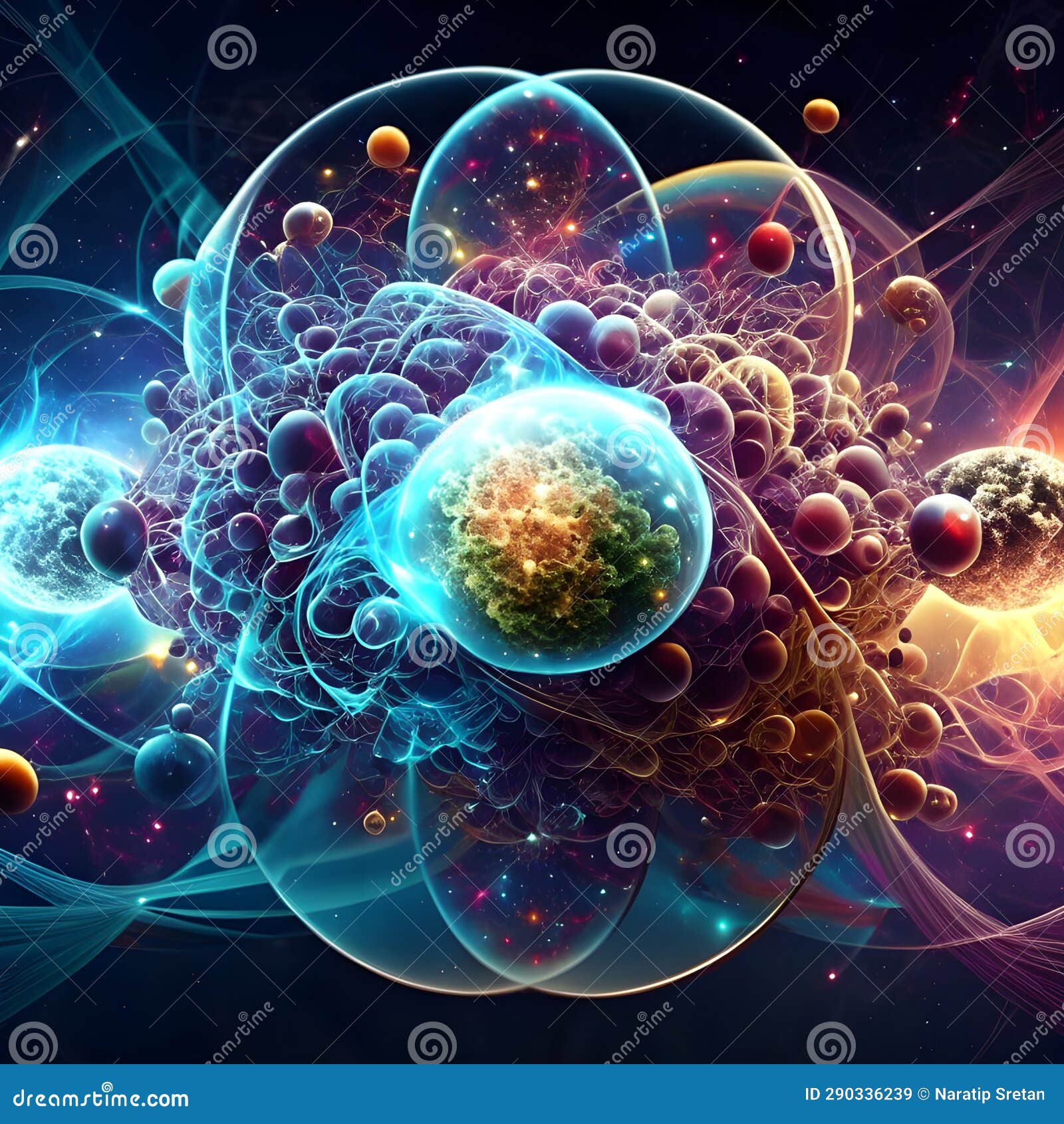 Quantum Concepts Involve Particles Stock Image - Image of style ...