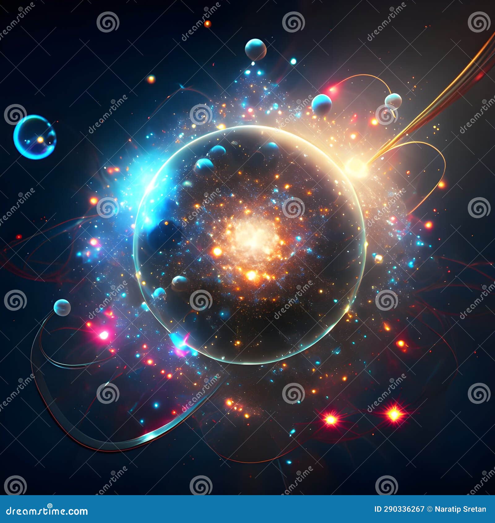 Quantum Concepts Involve Particles Stock Image - Image of backdrop ...
