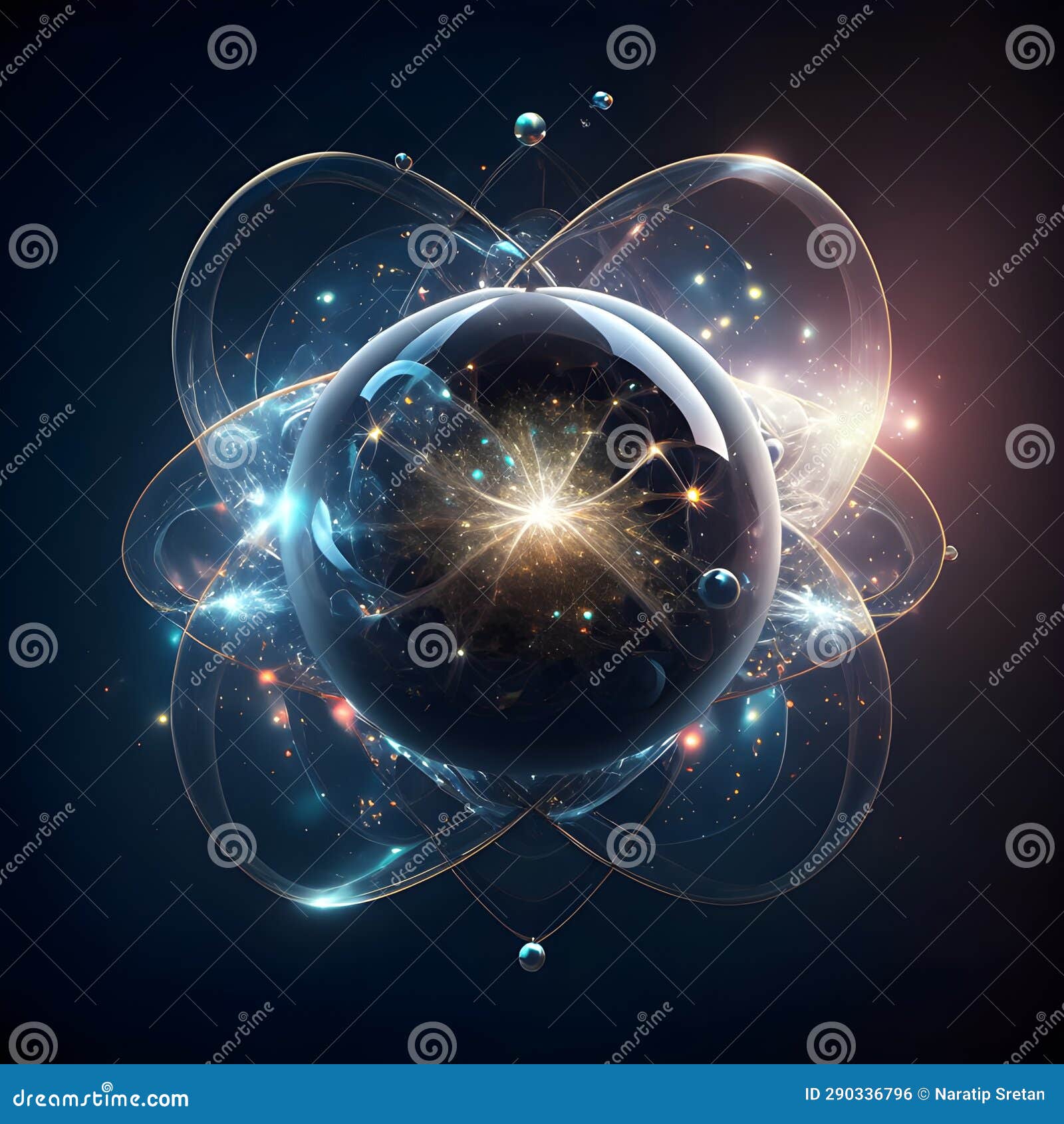 Quantum Concepts Involve Particles Stock Photo - Image of light, glow ...