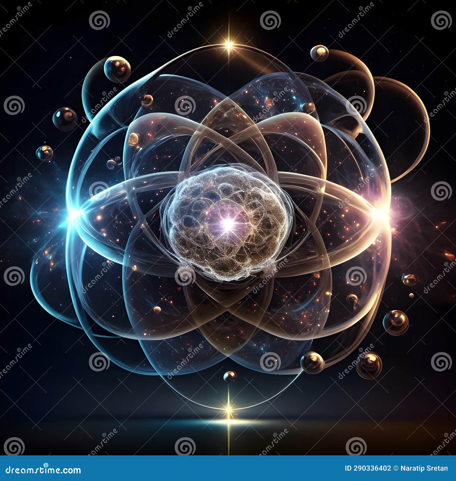 Quantum Concepts Involve Particles Stock Photo - Image of motion ...