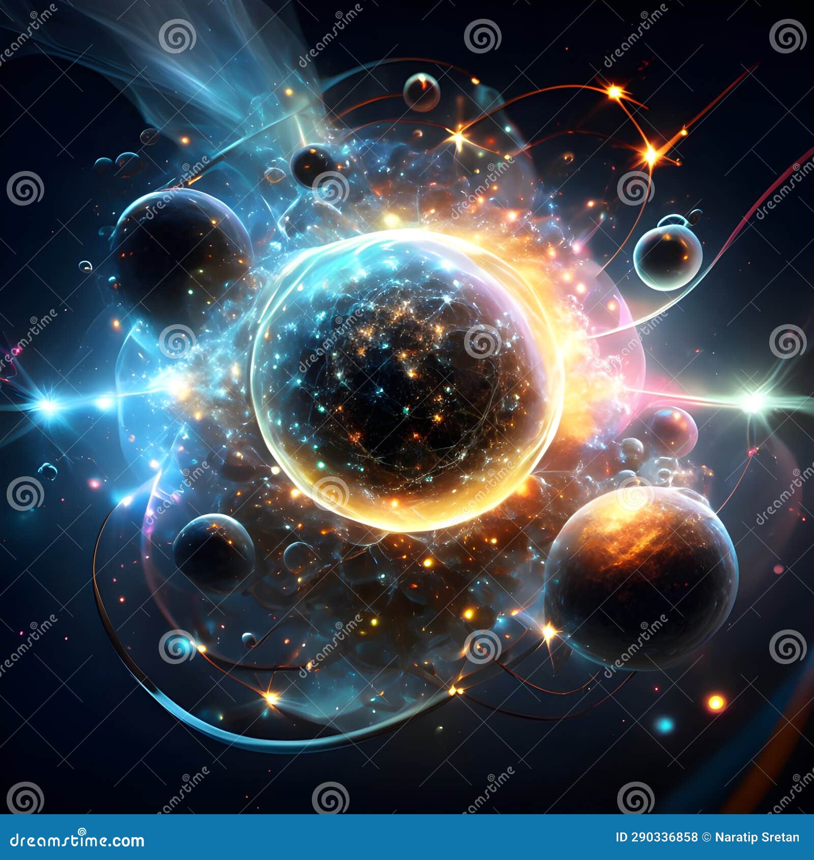 Quantum Concepts Involve Particles Stock Photo - Image of element, glow ...