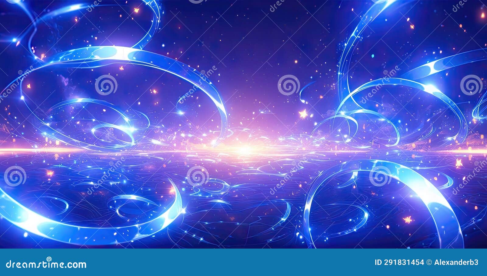 Quantum Correlation in Particle Physics. 3D Illustration of Quantum ...