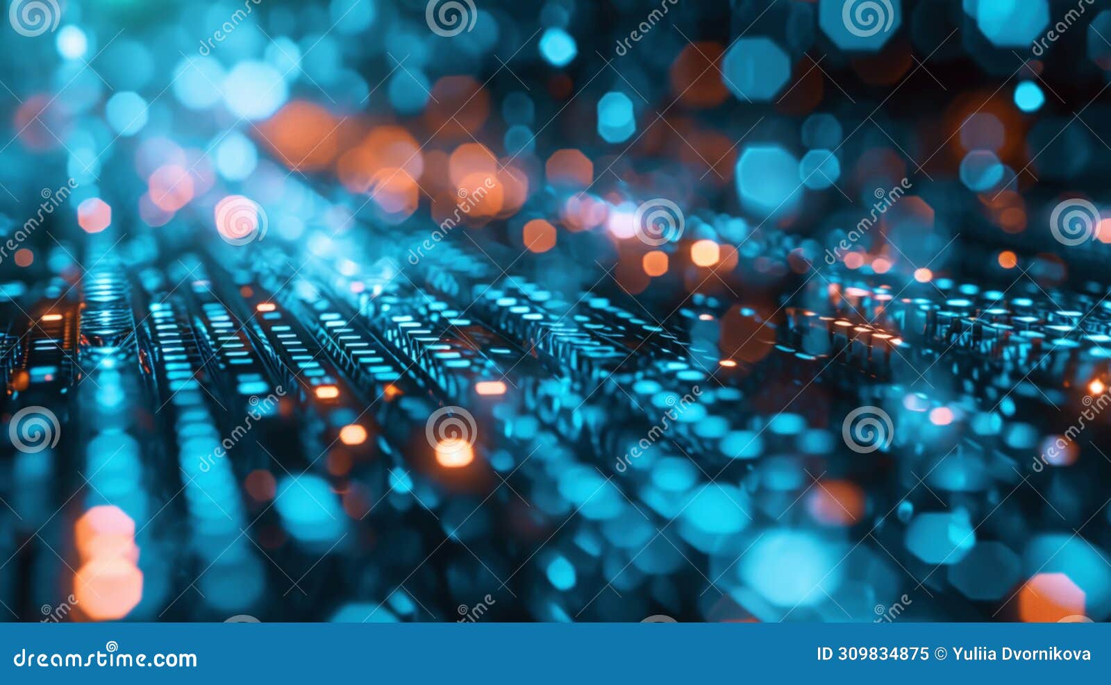 Quantum Cryptography Concept. Blurred Background, Technology Concept of ...