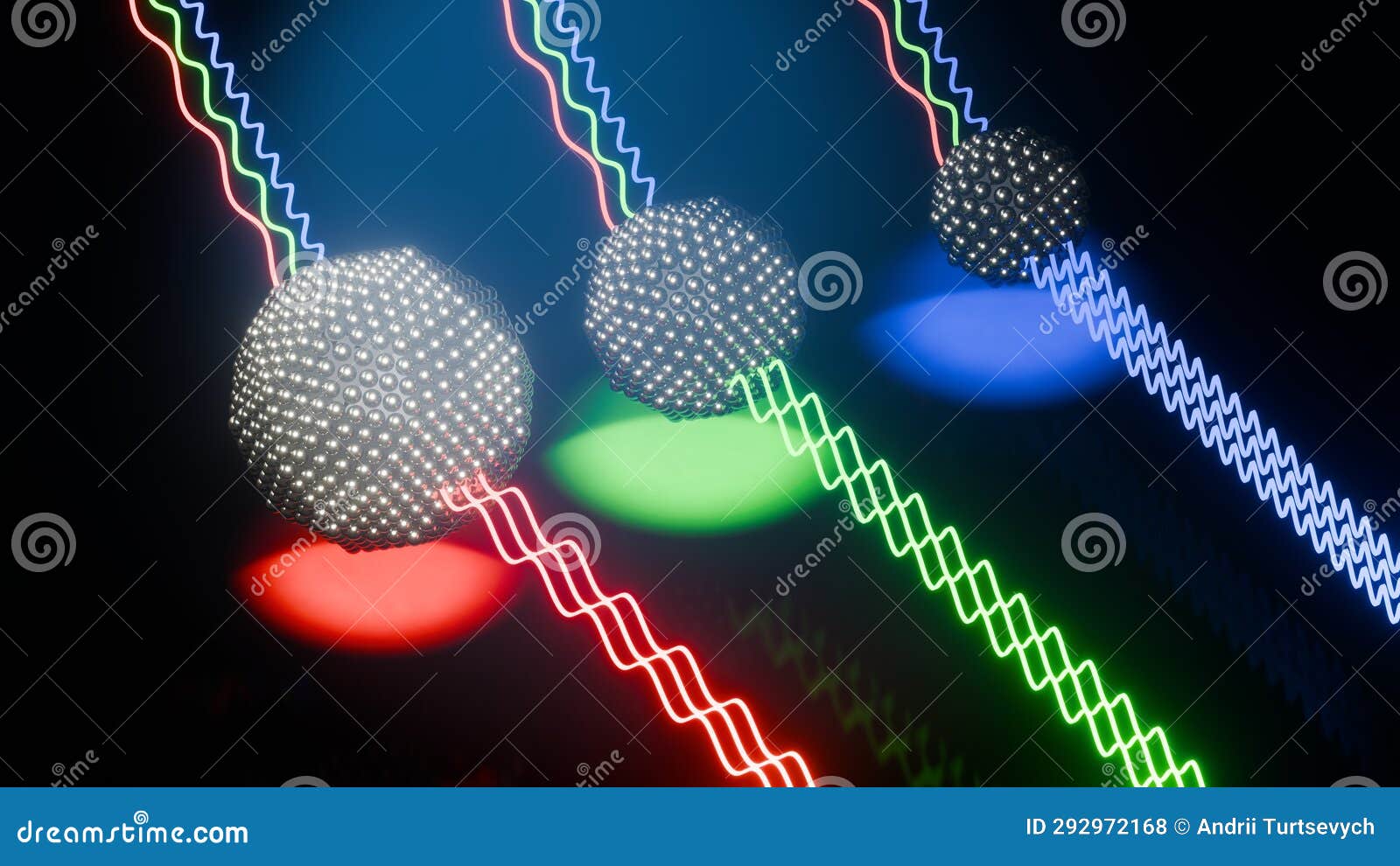 Quantum Dot Color Emission Depends on Size 3D Rendering Stock ...