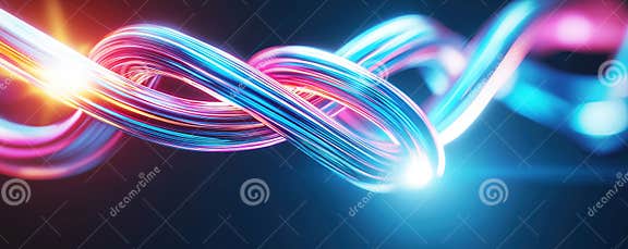 Quantum Encryption Visualized As Colorful, Futuristic Protection Stock ...