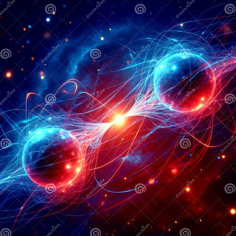 Quantum Entanglement Concept Stock Illustration - Illustration of ...