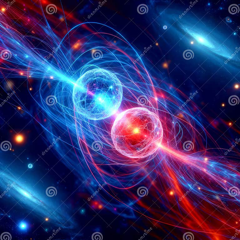 Quantum Entanglement Concept Stock Illustration - Illustration of ...