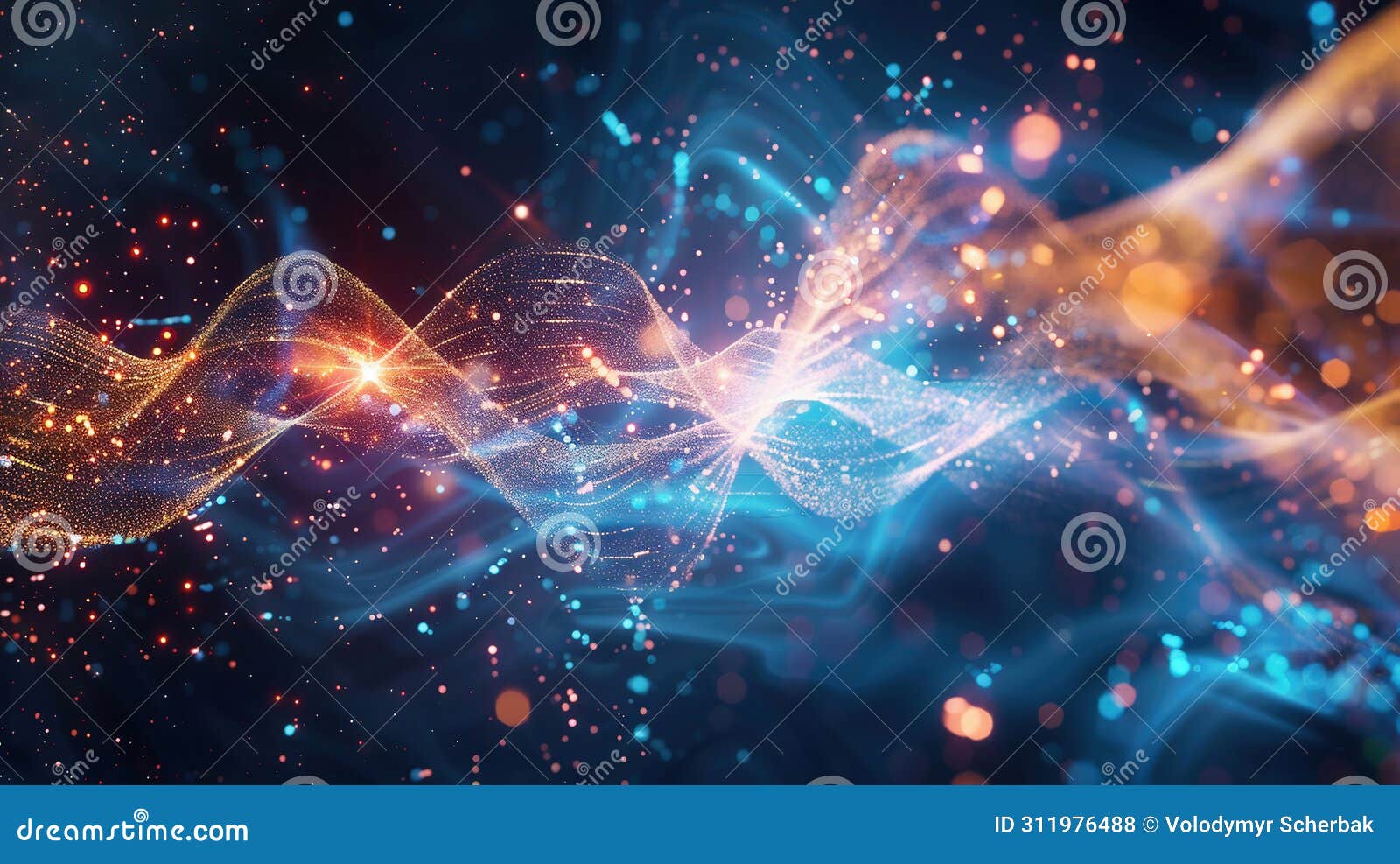 Quantum Entanglement, Scientific Technology Abstract Concept. AI ...