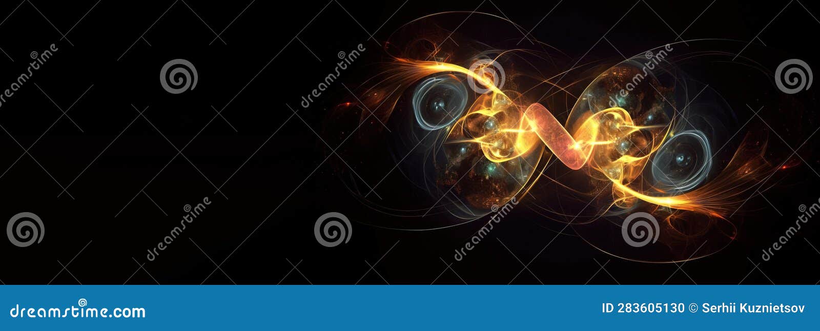 Quantum Entanglement, Scientific Technology Abstract Concept. AI ...