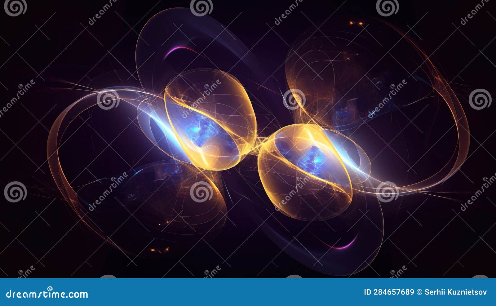 Quantum Entanglement, Scientific Technology Abstract Concept. AI ...