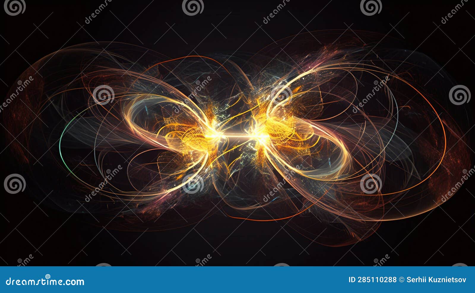 Quantum Entanglement, Scientific Technology Abstract Concept. AI ...