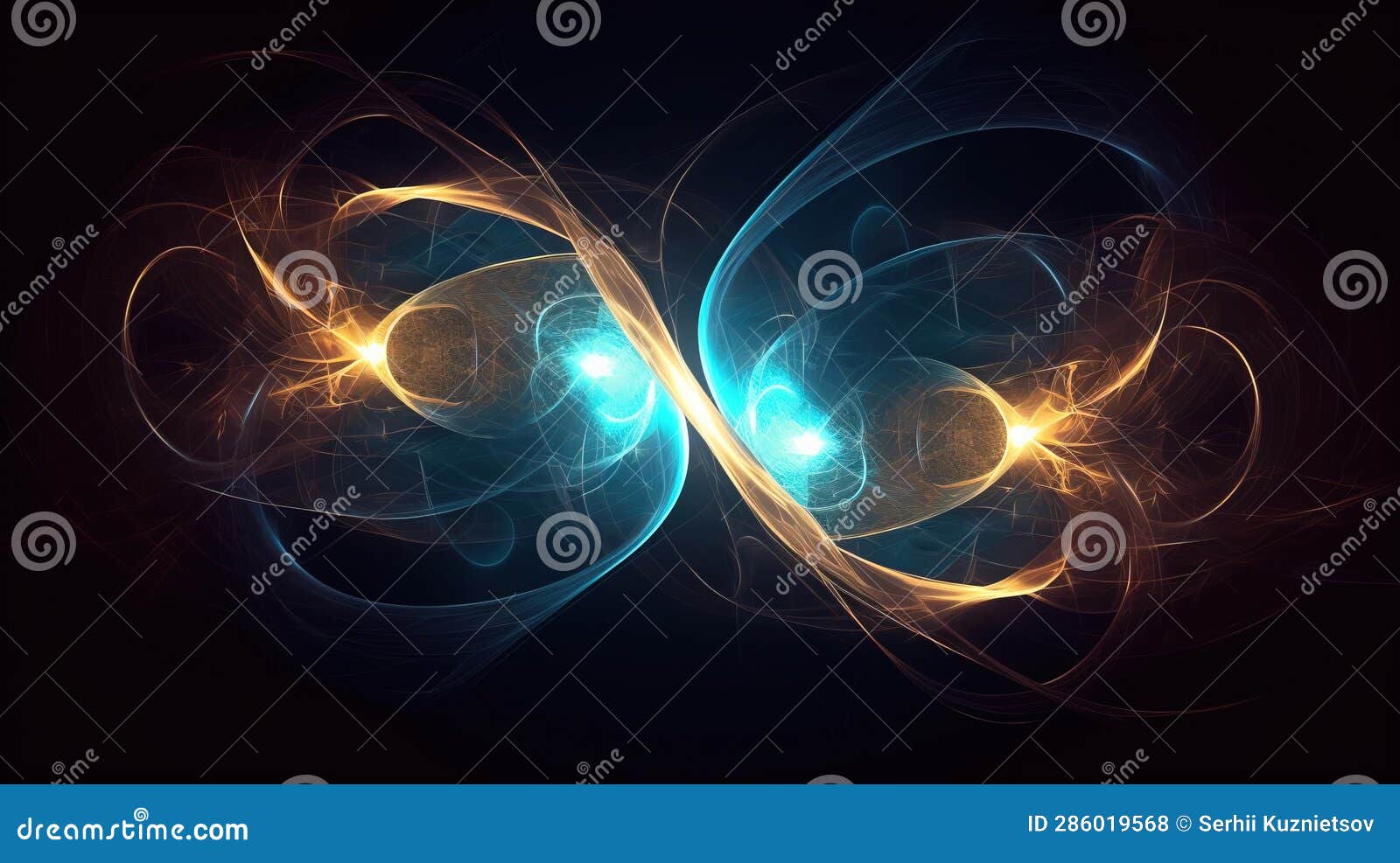 Quantum Entanglement, Scientific Technology Abstract Concept. AI ...