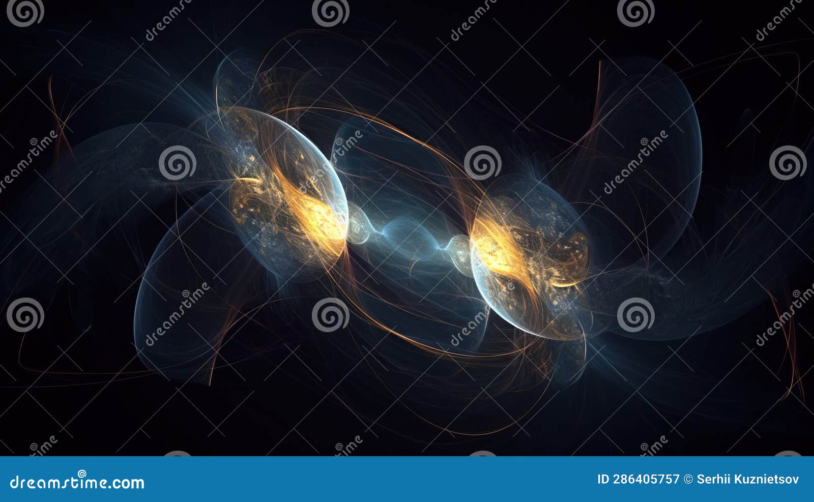 Quantum Entanglement, Scientific Technology Abstract Concept. AI ...