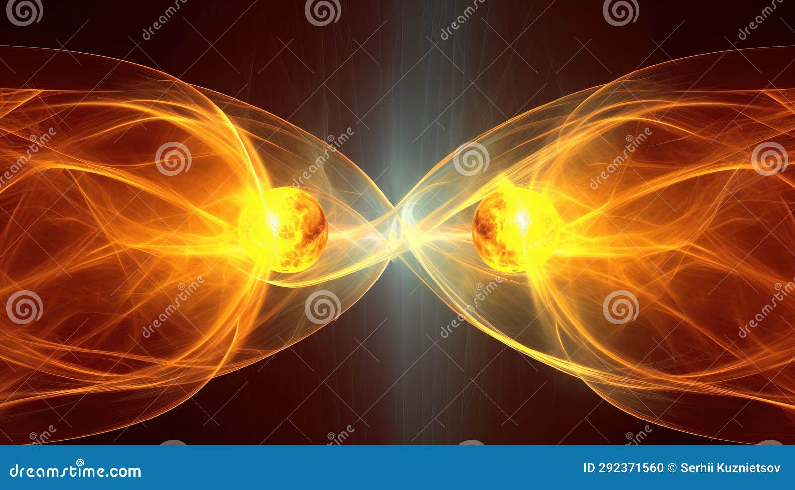 Quantum Entanglement, Scientific Technology Abstract Concept. AI ...