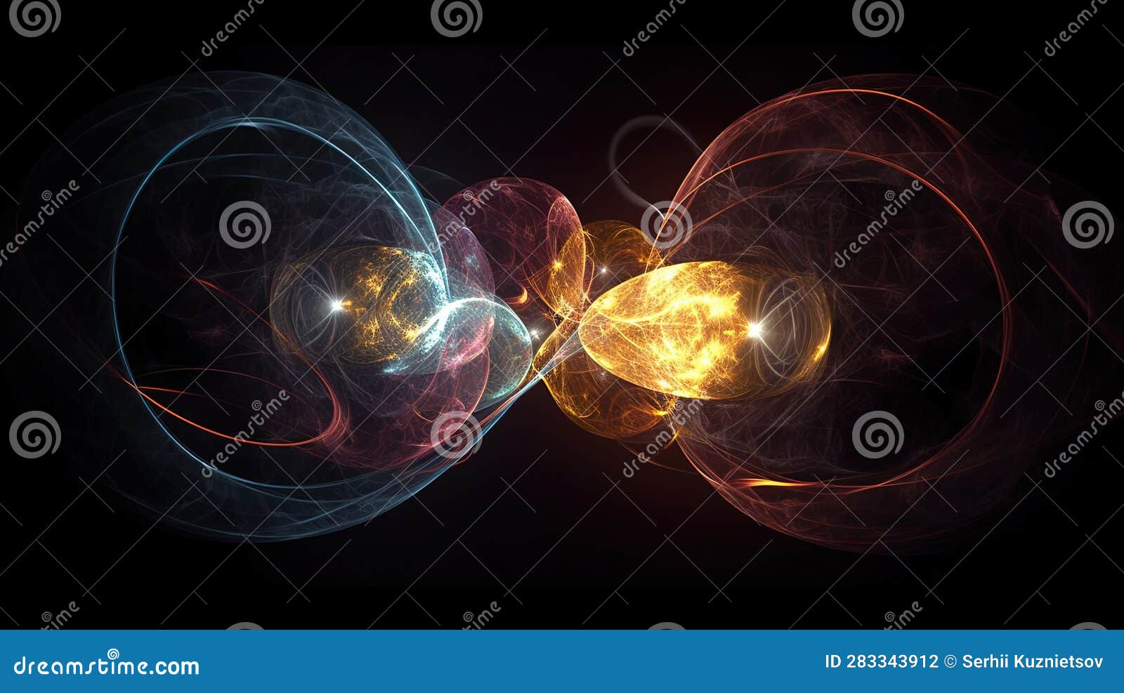 Quantum Entanglement, Scientific Technology Abstract Concept. AI ...