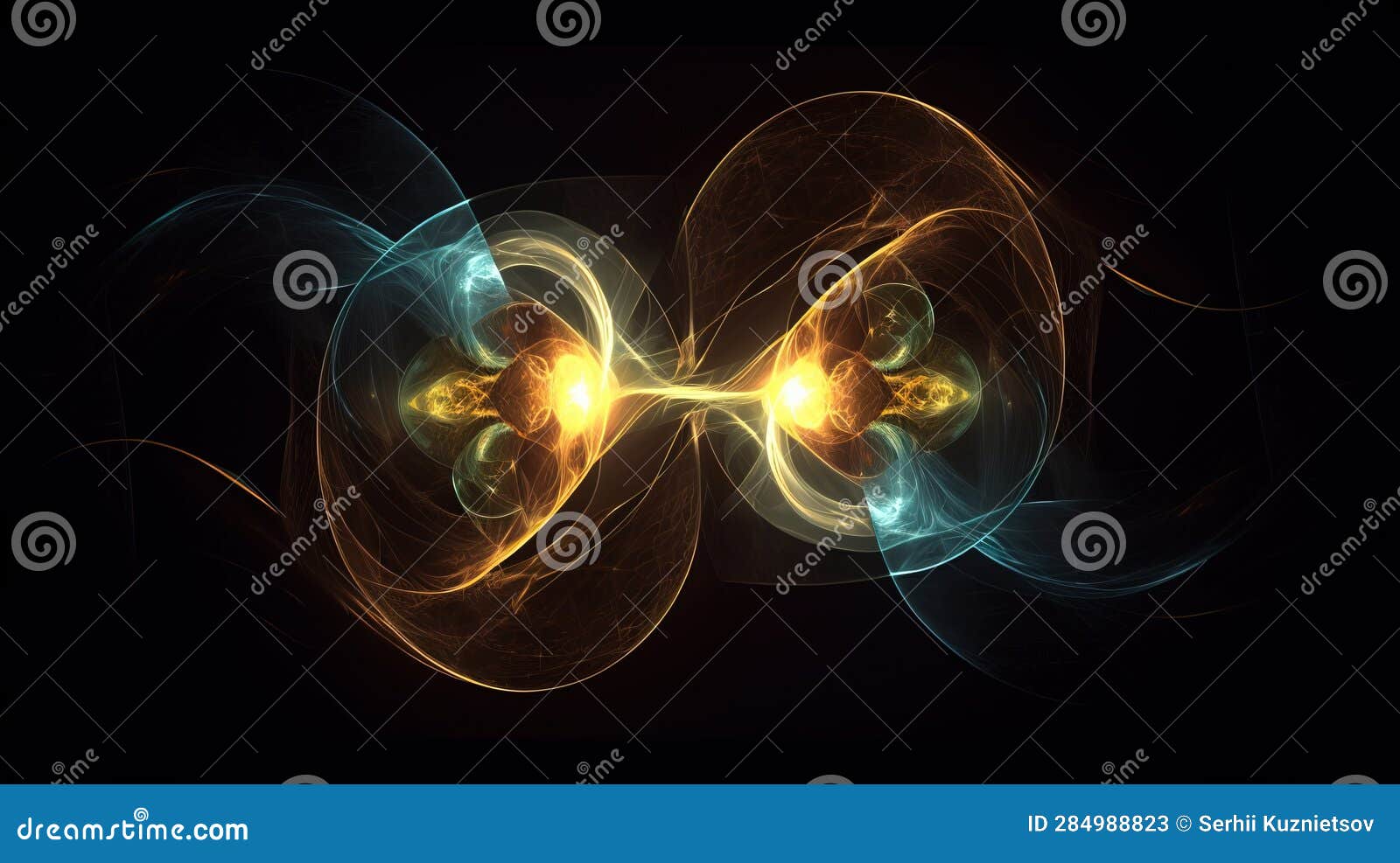 Quantum Entanglement, Scientific Technology Abstract Concept. AI ...