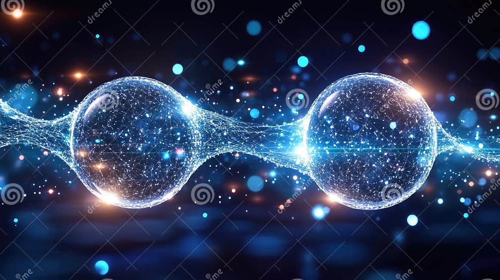 Quantum Entanglement Visualization with Interconnected Glowing Spheres ...